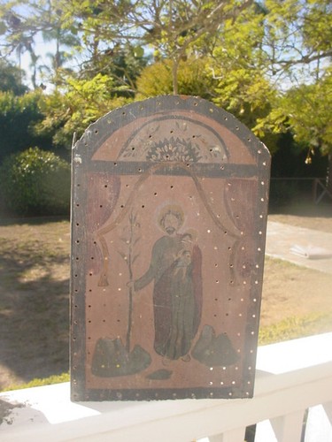 ANTIQUE METAL RELIGIOUS SANTO LIGHT FIXTURE COVER | eBay