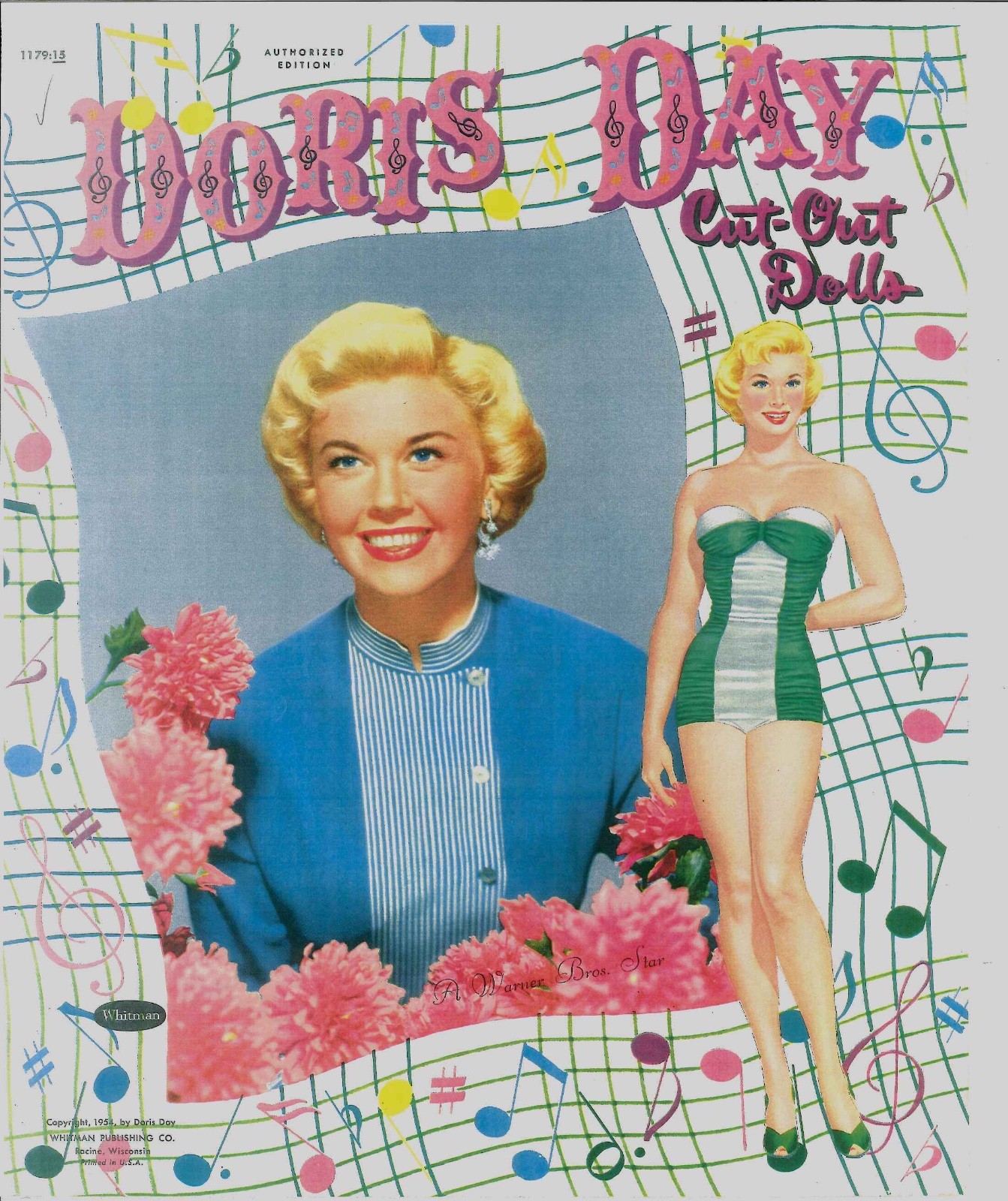 VINTAGE UNCUT 1954 DORIS DAY PAPER DOLLS ~PRETTY~HD LASER REPRODUCTION ...