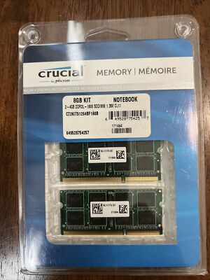 Crucial RAM 8GB Kit (2x4GB) DDR3 1600 MHz Laptop Memory ...