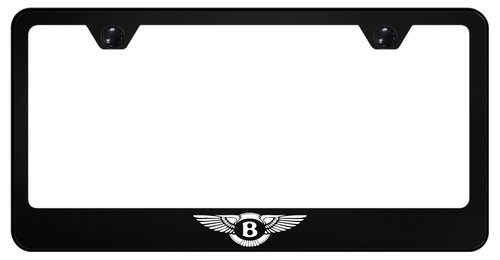 BENTLEY Black License Plate Frame Custom Made of Powder Coated Metal ...