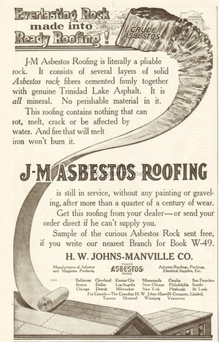1912 Johns Manville Asbestos Roofing Trinidad Lake Asphalt Original Vtg ...
