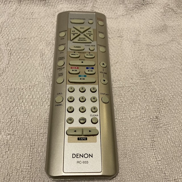 Denon Rc-933 Silver Remote Control Handset Ud-m30 Udm31 Udm50 for sale ...