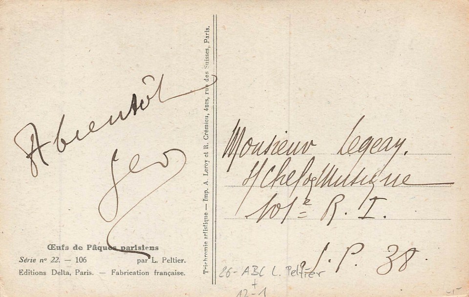 Artist Signed Peltier Beatifull Woman Painting Man's Face Paris France ...