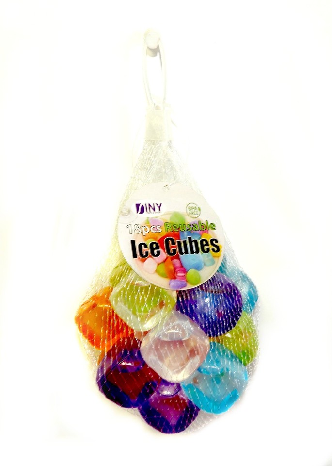 36 Piece Plastic Reusable Ice Cubes Coolers Refreeze Pool Party BPA ...