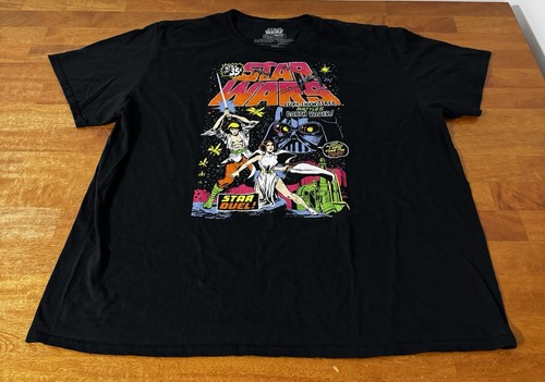Mad Engine Star Wars Retro Comic Book Cover Graphic Shirt Black Men's ...