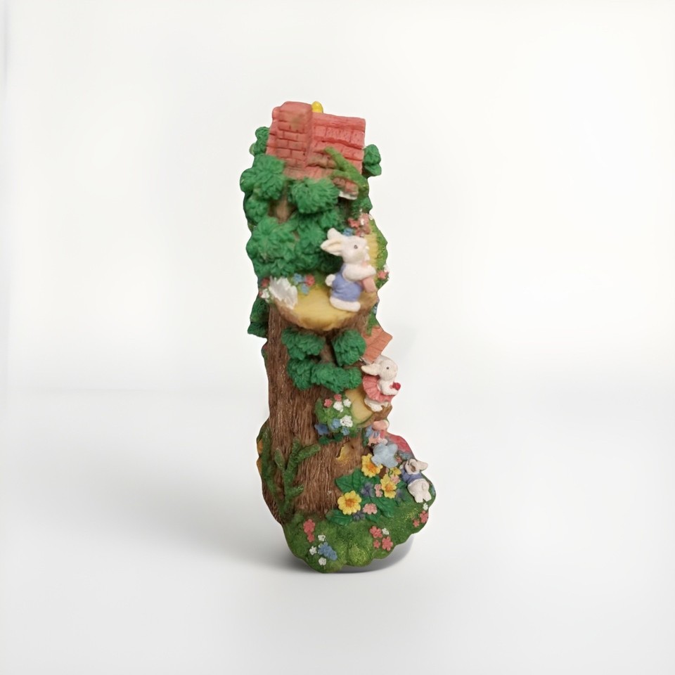 VTG Easter Jubilee Easter Tree House w/Airport on Top Ceramic Bunny ...