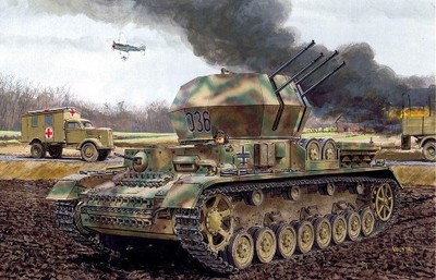WW2 WWII German FLAK PANZER TANK ARMORED CAR RED CROSS Military War ...