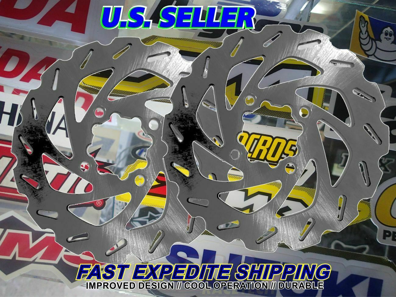 Yamaha Banshee ATV Front Disc Brake Rotor SET (2) Raptor700 660 Blaster ...