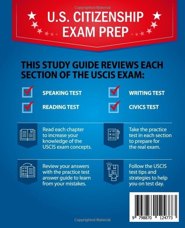 US Citizenship Test Study Guide: This Book Includes All 100 USCIS ...