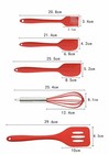 5pcs Kitchen tools Silicone Spatula Scraper Non stick Heat Resistant ...