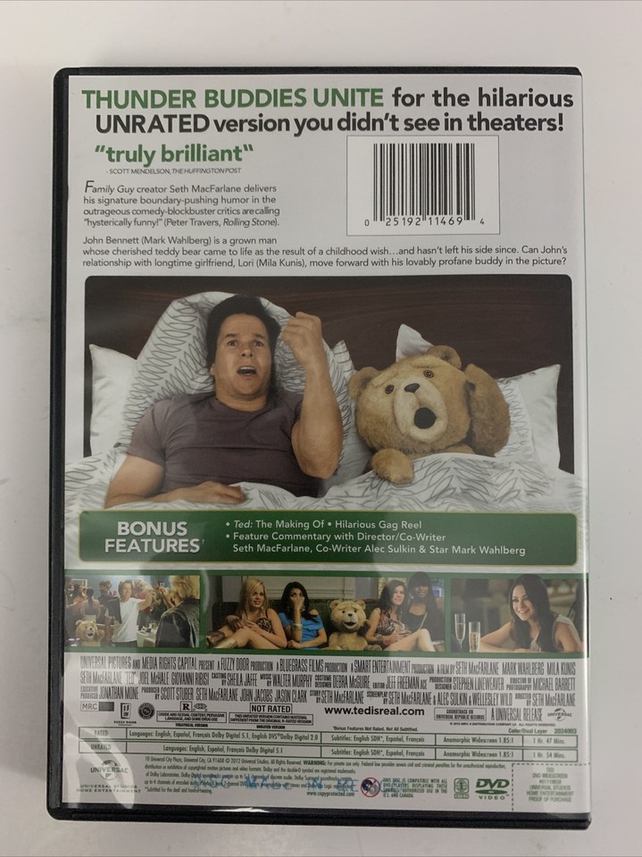 Ted (DVD, 2012, UNRATED) | eBay