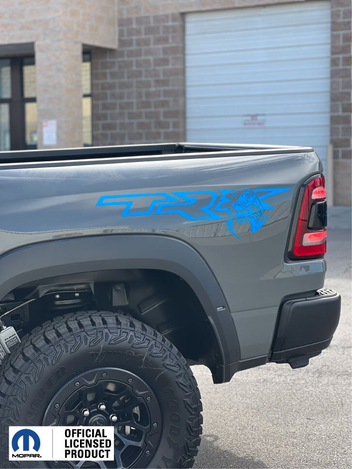 Fits Ram 1500 Trx - Bed Graphics With Trx Eating Raptor - 2 Piece Kit ...
