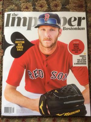 Chris Sale Boston Red Sox team issue the Improper Bostonian magazine 3 ...