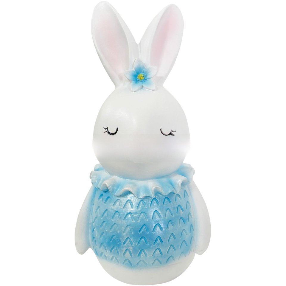 Easter Rabbit Statue for Living Room Shelf Decor Resin Pastel Color Design | eBay UK