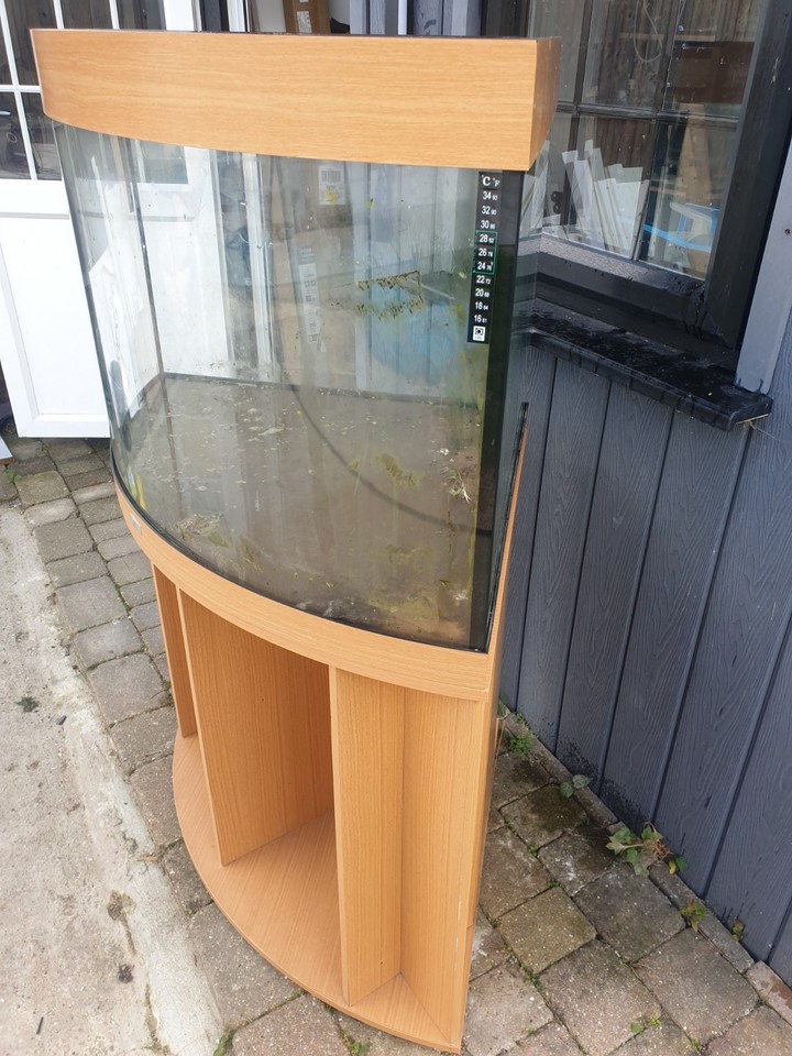 Reduced Juwel Trigon 190 Corner Fish Tank with Cabinet Stand and ...