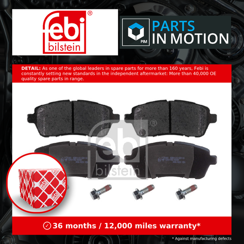 Brake Pads Set Front 16820 Febi 1550219 1676630 1676630S1 1719275 ...