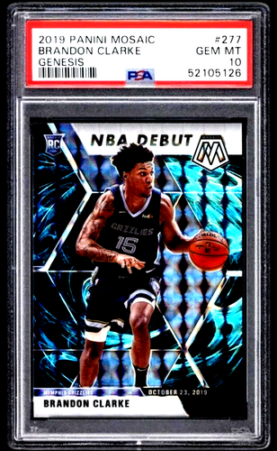 2019 20 Panini Mosaic Nba Debut Brandon Clarke 277 Genesis Prizm Rc 7820