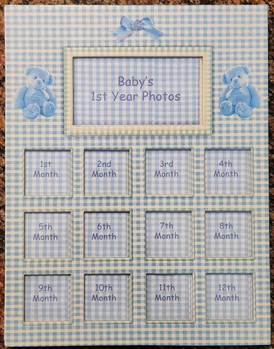 Baby's 1st Year Photos Frame (Boy) - New In Wrapper | eBay