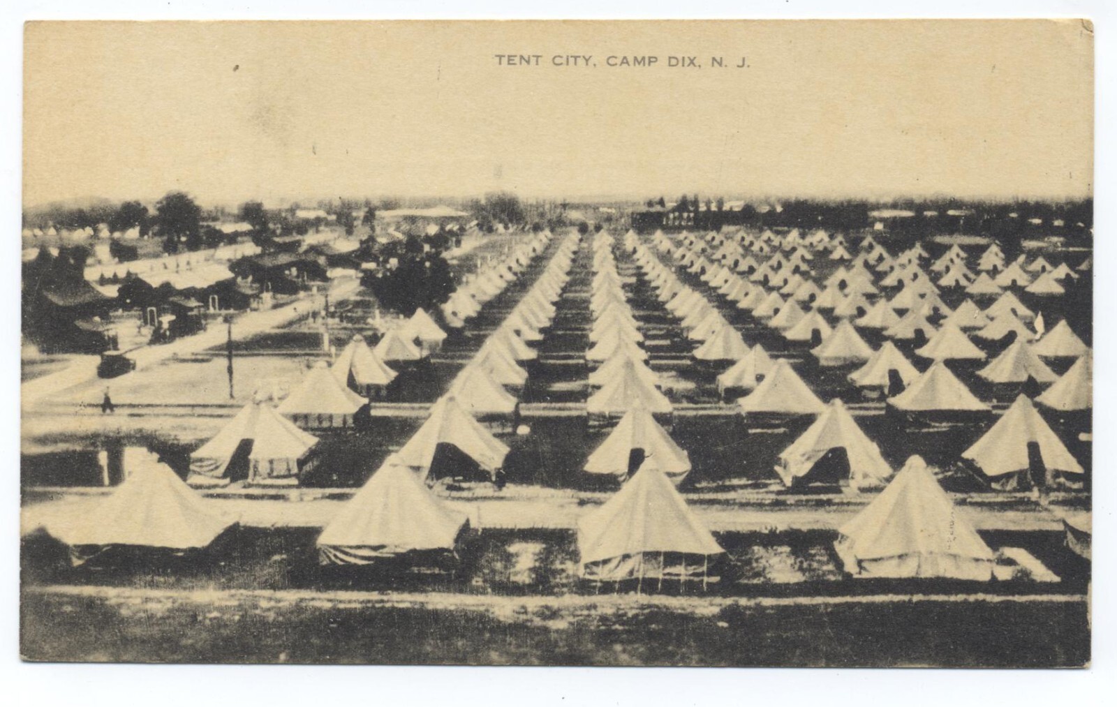 CAMP DIX, FORT DIX N.J. TENT CITY POSTCARD VINTAGE UNPOSTED | eBay