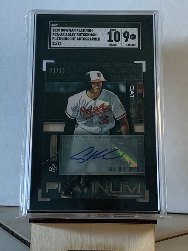 Adley Rutschman 2020 Bowman Platinum Diecut Auto /25 SGC 10/9! All Star ...