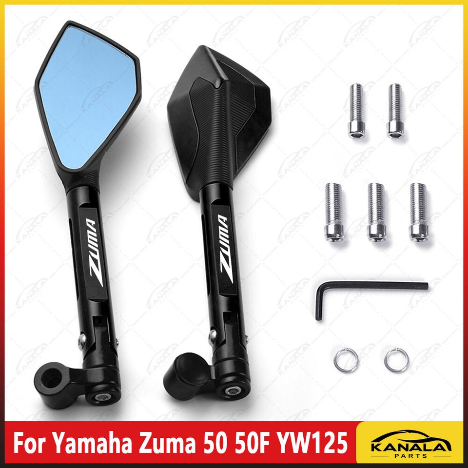 US For Yamaha Zuma 50 50F YW125 CNC Rear View Mirror Side Mirror ...
