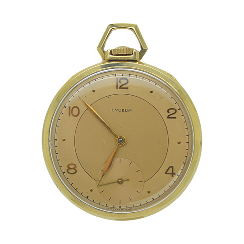 LYCEUM 14K Yellow Gold Case 21 Jewel Men's Pocket Watch 42.2g | eBay