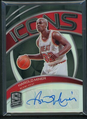 2020-21 HAROLD MINER 50/99 AUTO PANINI SPECTRA ICONS SILVER AUTOGRAPHS ...