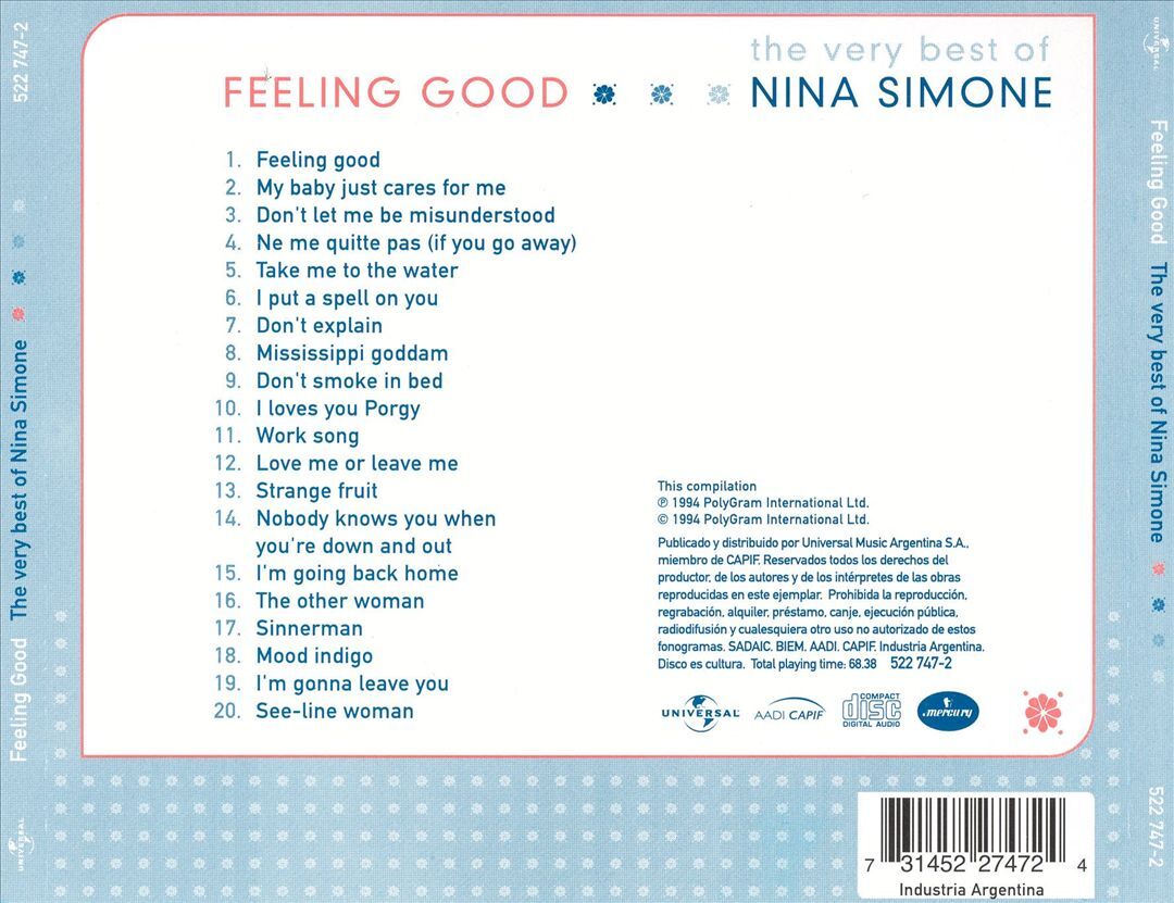 FEELING GOOD: THE VERY BEST OF NINA SIMONE NEW CD 731452274724| eBay