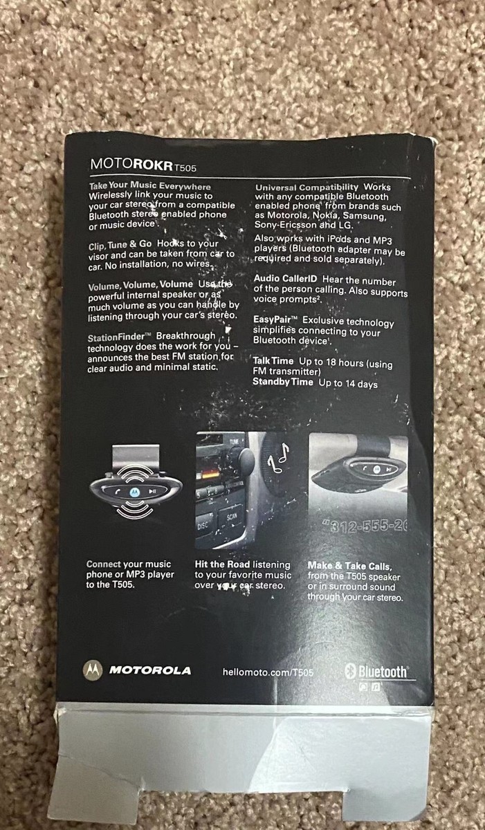 Motorola T505 Bluetooth Manual
