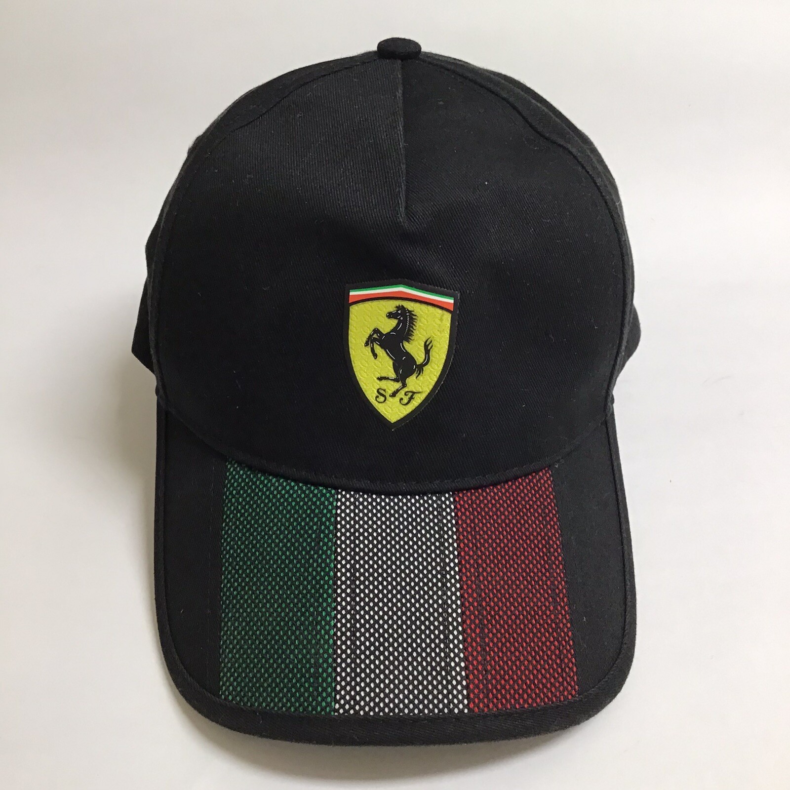 Ferrari Scuderia Hat Cap Black Official Logo Strap Ad… - Gem