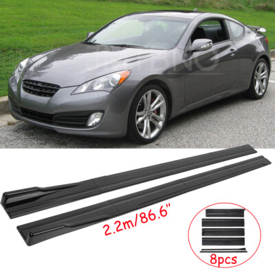 For Hyundai Genesis Coupe 86.6" Side Skirt Extension Rocker Panel ...