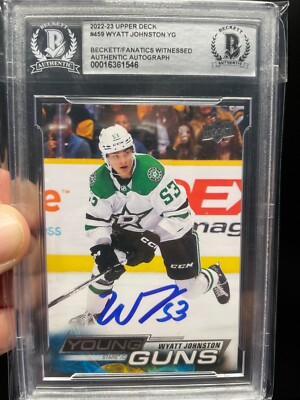 Wyatt Johnston Autographed 2022-23 Young Guns Dallas Stars Becket ...