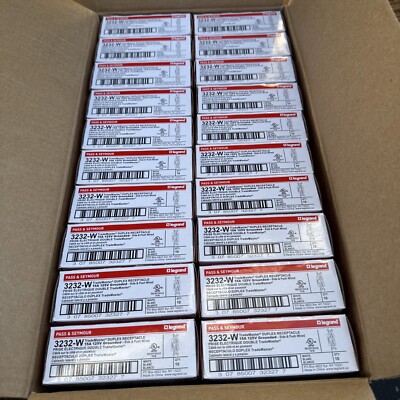 CASE OF 200 LeGrand 3232W Duplex Outlets 15 AMP 125 Volts *WHITE* 20 X ...
