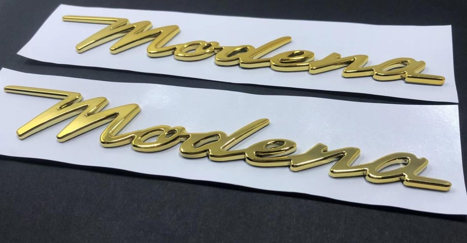 2pcs For Maserati Modena Letter Fender Side Emblem Badge Nameplate ...
