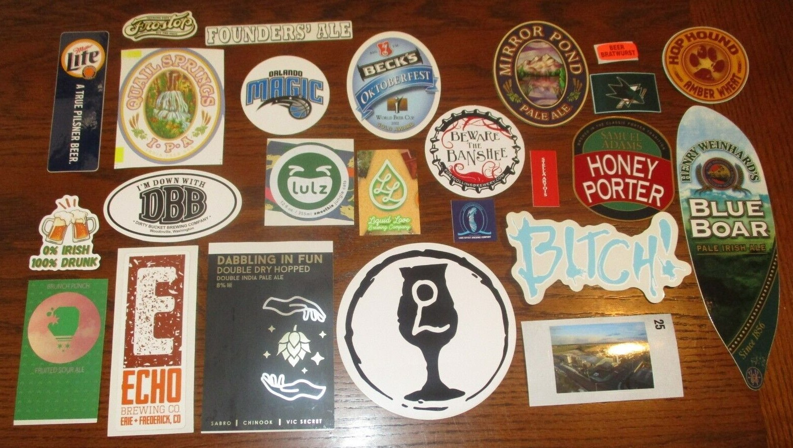 25 BEER STICKER PACK LOT decal craft beer brewing brewery tap handle 87 ...
