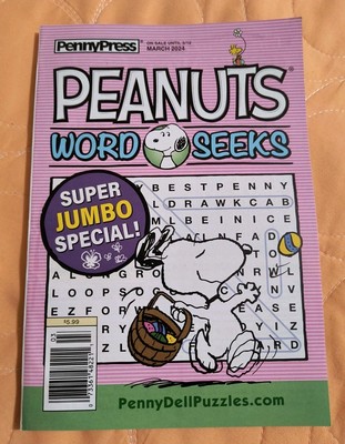 Peanuts Snoopy Word Seeks Puzzles Book by Penny Press March 2024 ...