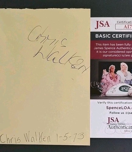 Christopher Walken Signed Autographed JSA Full Signature Signed - 1/5 ...