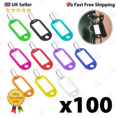 Key Tags Fobs Plastic Luggage ID Labels Key Rings With Name Cards ...