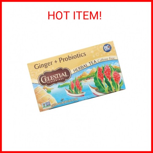 Celestial Seasonings Ginger & Probiotics Herbal Tea, 16 CT | eBay