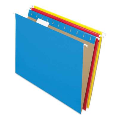 Pendaflex Colored Hanging Folders, 1/5 Tab, Letter, Assorted Colors, 25 ...