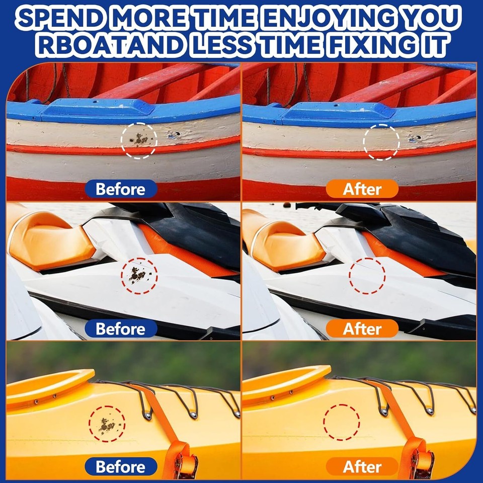 Fiberglass Boat Repair Kit (Color Match), Marine Fiberglass Repair Kit ...