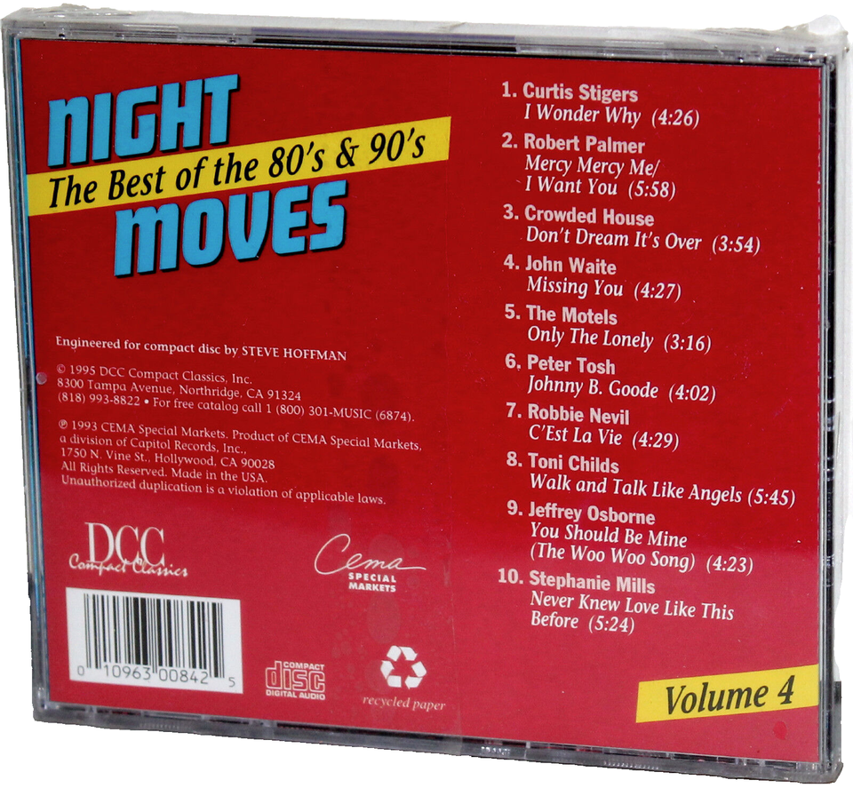 DCC CD DZS-084: Night Moves, Volume 4 - Various Artists - 1995 USA OOP ...