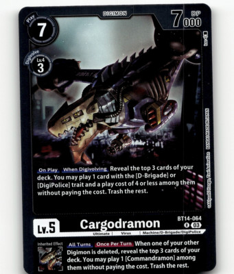 Digimon CCG Cargodramon BT14-064 R - Blast Ace | eBay