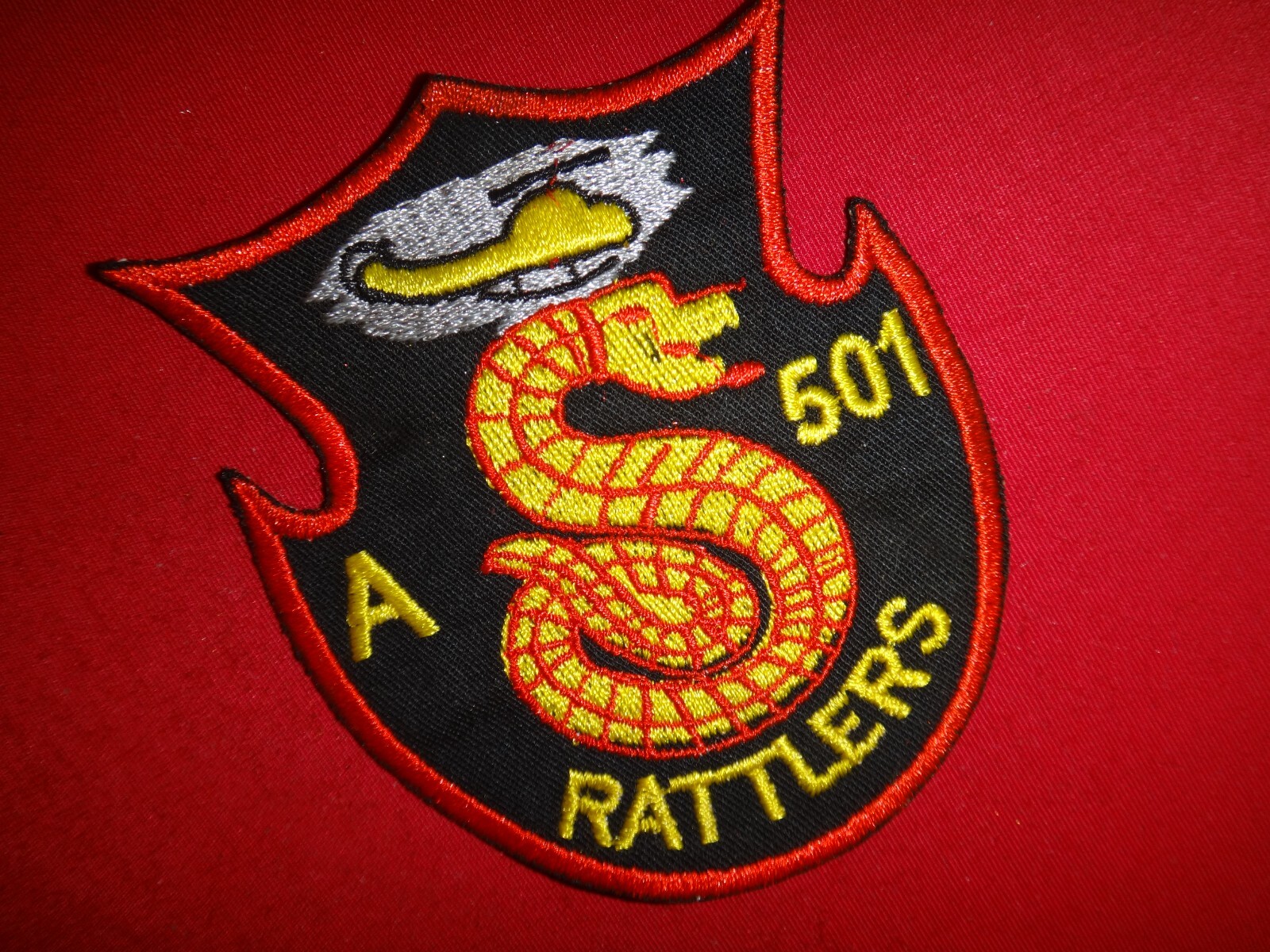 Vietnam War US Army A Company 501st Aviation Battalion RATTLERS Patch ...
