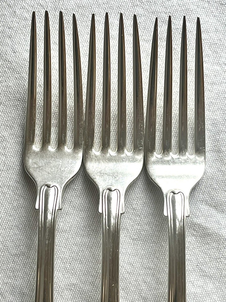 KINGS Gorham 3 Dinner Forks *Monogram* Gorham + Anchor Stamp (US Navy ...