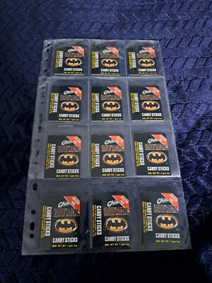 Batman 1989 movie chix candy stick boxes packages set of 12 superb ...