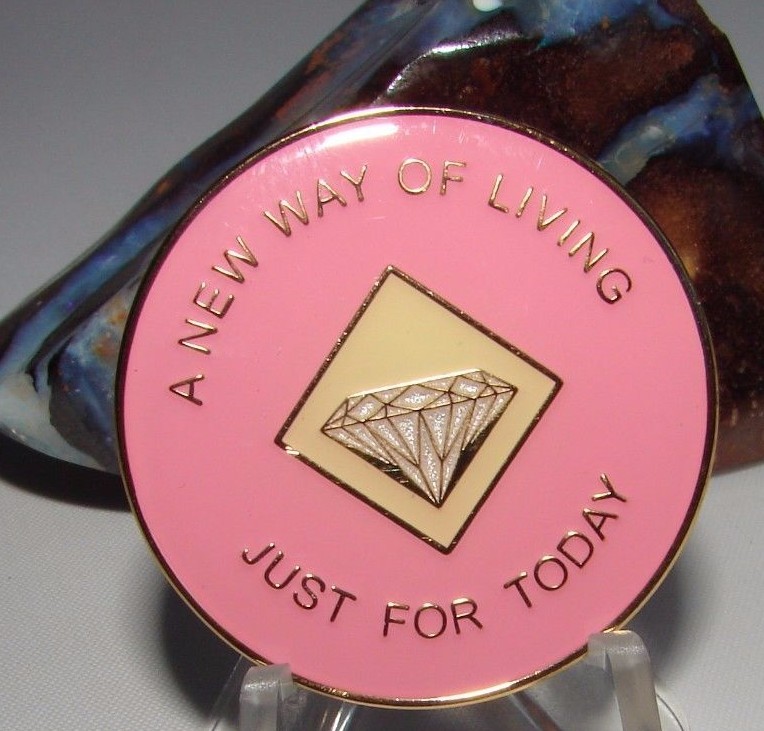 Narcotics Anonymous PINK 13 Year Medallion Clean NA Token Chip Coin ...