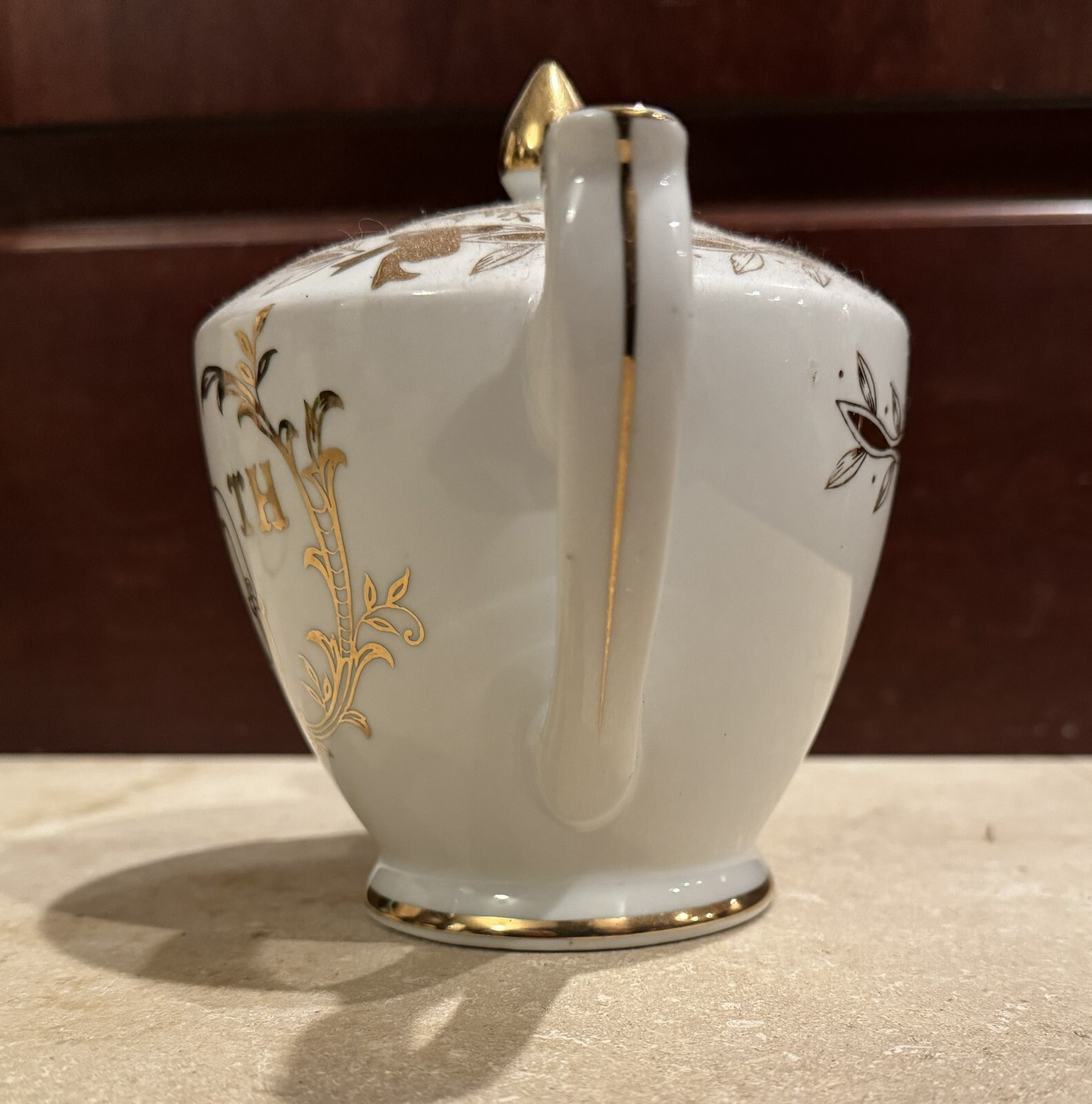 Vintage Lefton China 50th Anniversary Teapot White and Gold Trim #273N ...