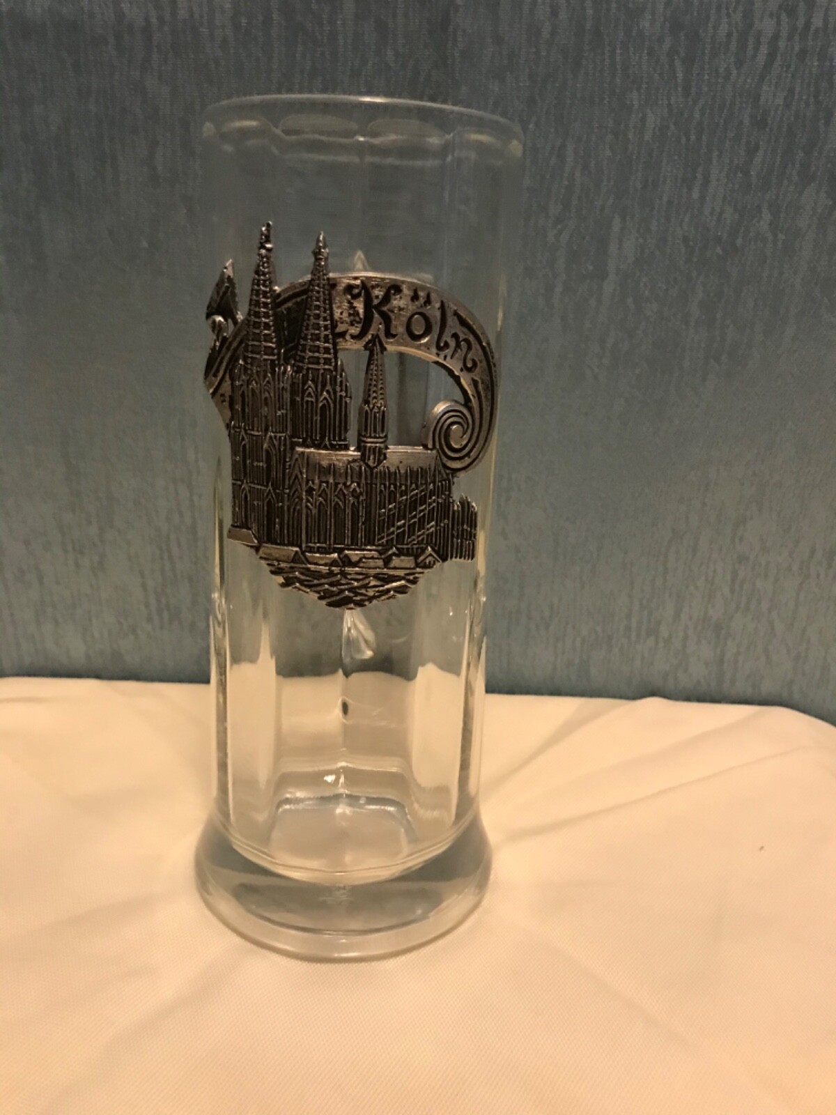 Bockling Tall Beer Glass Stein Koln pewter Crest 0.5L Germany | eBay