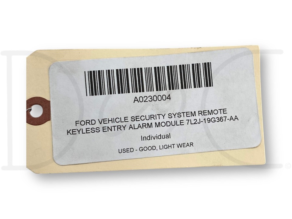 Ford Vehicle Security System Remote Keyless Entry Alarm Module 7L2J ...